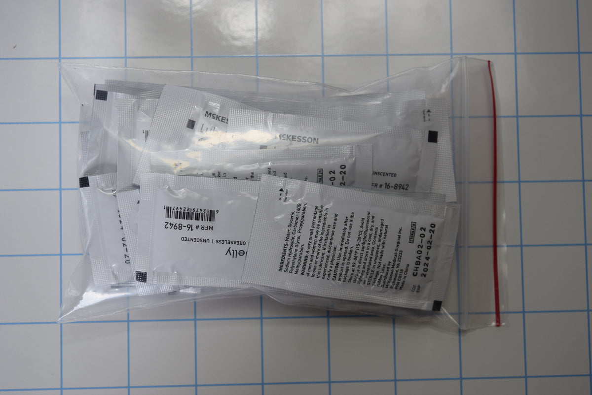 25 Count - McKesson 3 Gram Sterile Gel Packets – SiliconeNozzles.com